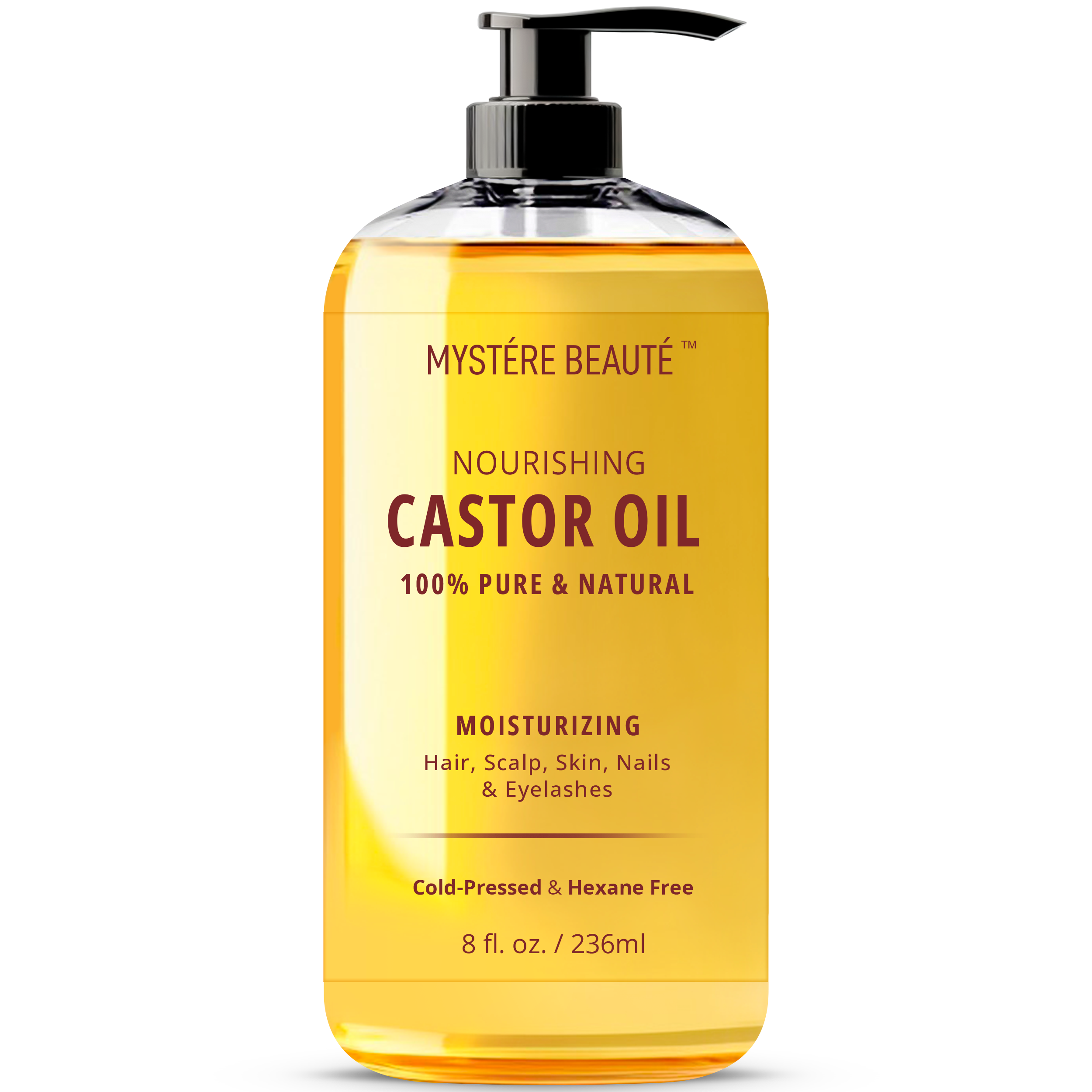 Cold Pressed Castor Oil For Hair And Skin 8 Fl Oz Mysterebeaute